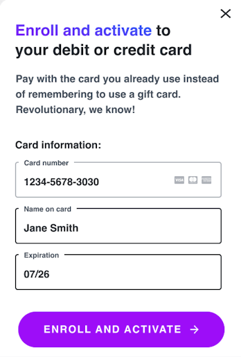 How to connect your Perfect Gift to your Visa, Mastercard, or Amex ...